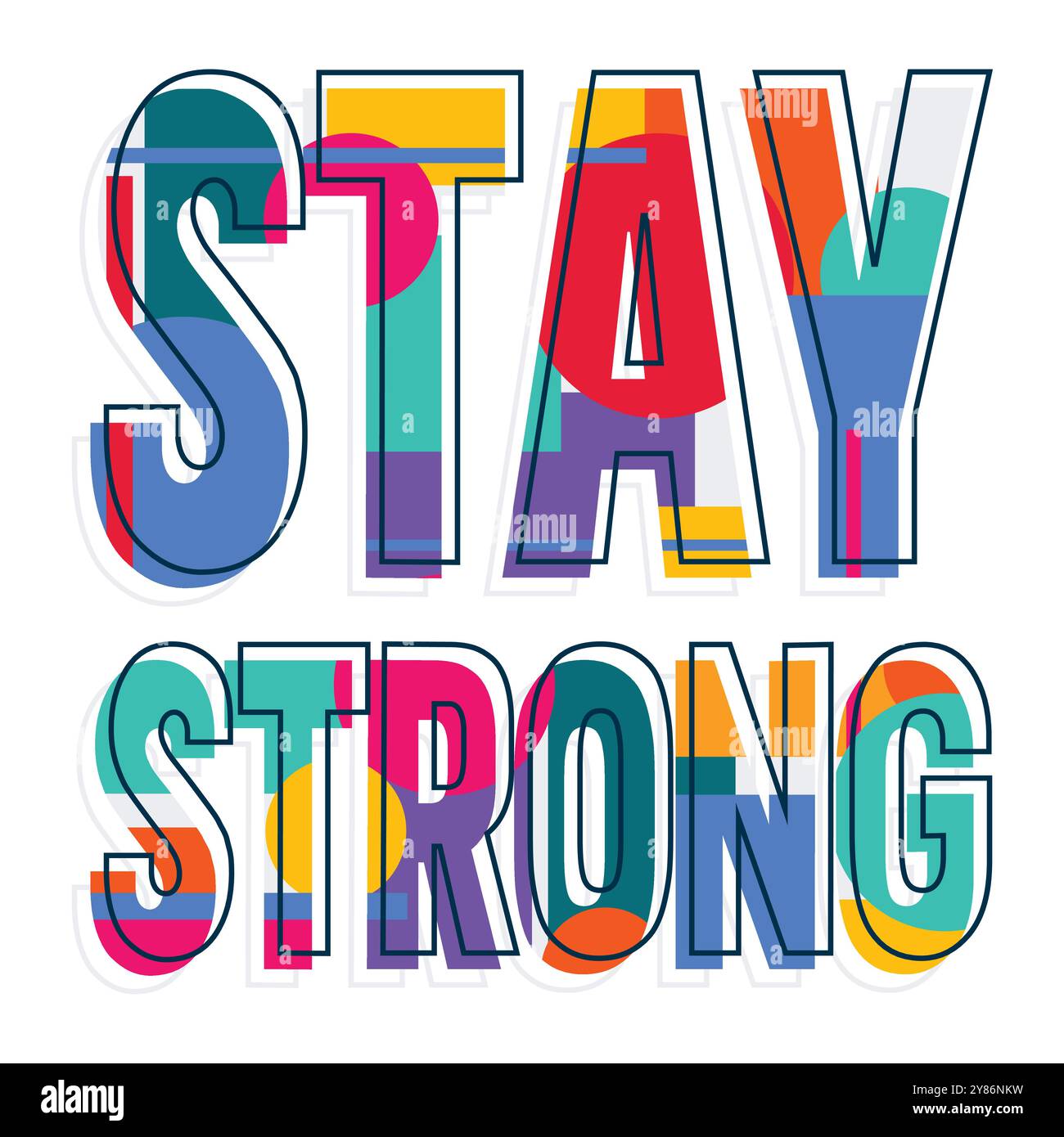 Shapes And Text Colourful Typography Stock Vector Image And Art Alamy