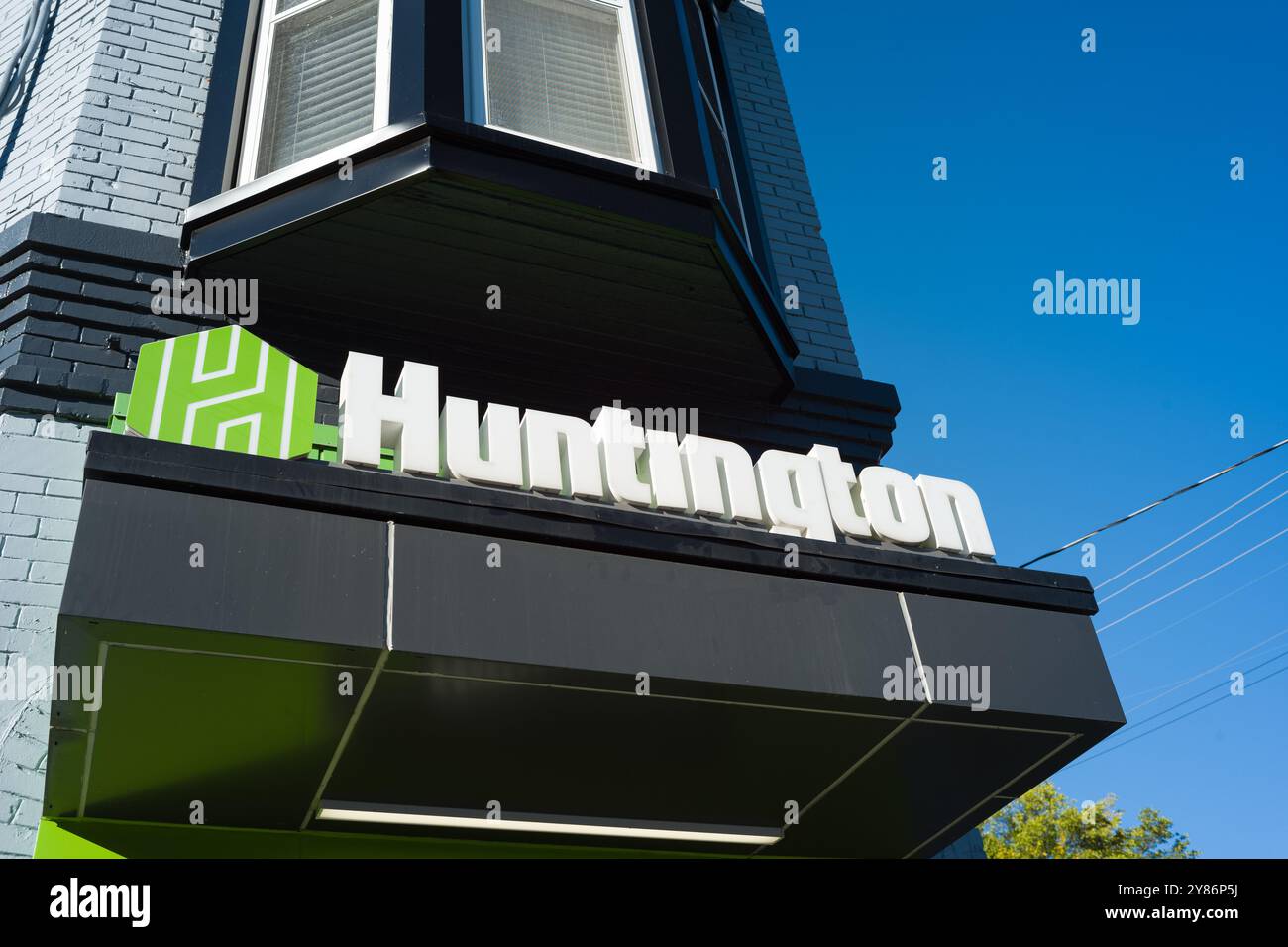 Huntington bank exterior with sign, in Ann Arbor Michigan USA Stock ...