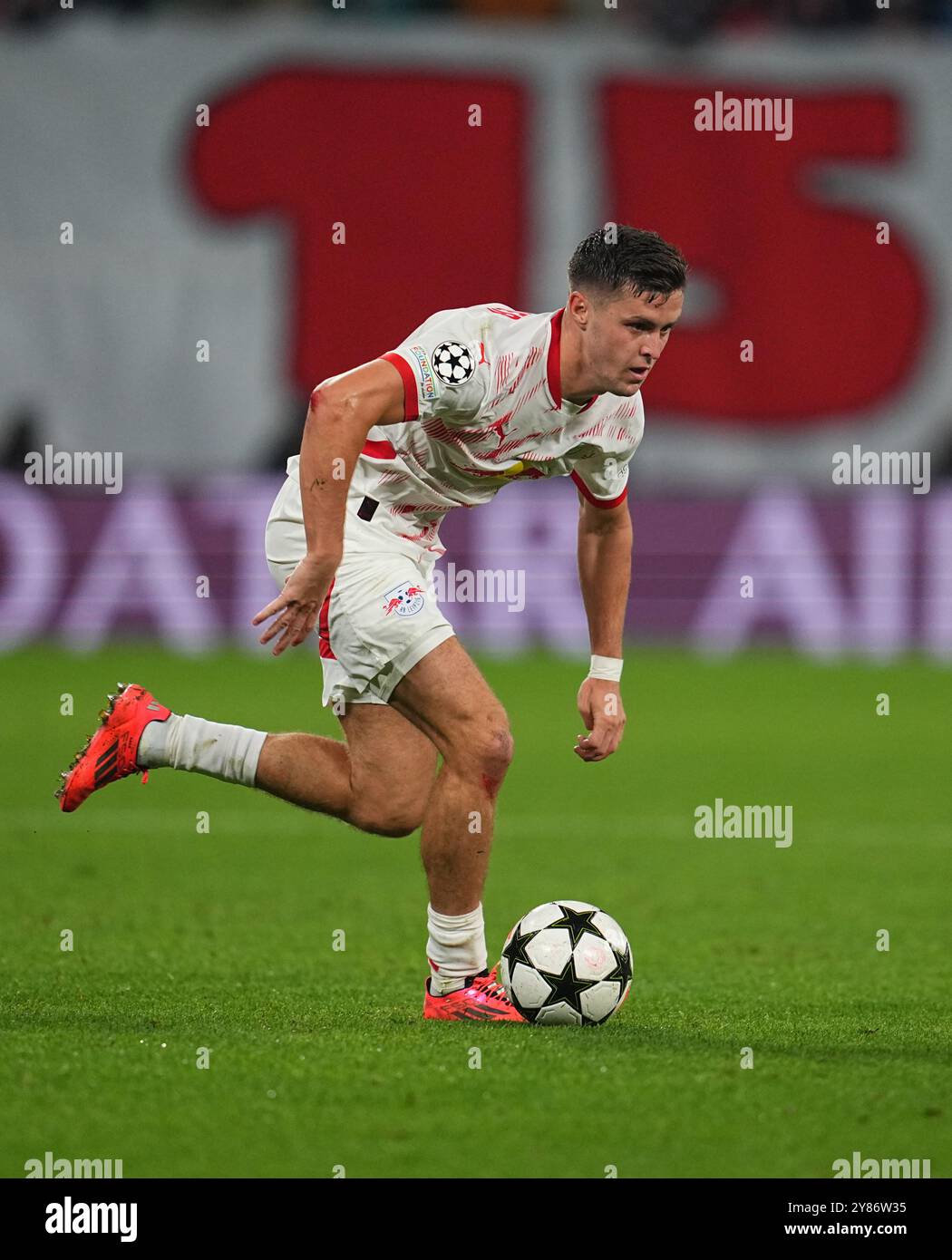 Leipzig, Germany. 2 October, 2024. Christoph Baumgartner of Leipzig ...