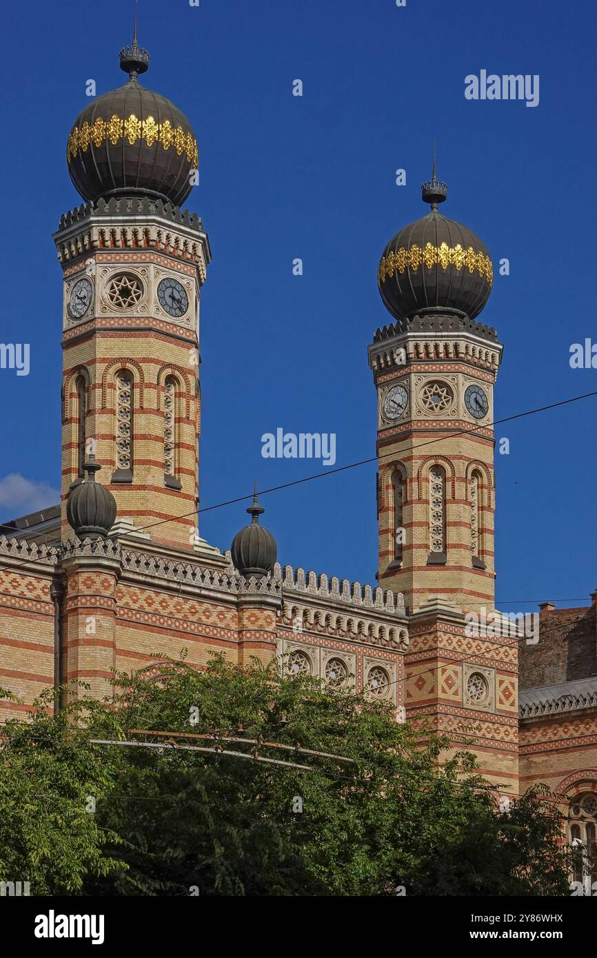 Hungary, Budapest, Exterior of the Great Synagogue in Dohany Street is ...