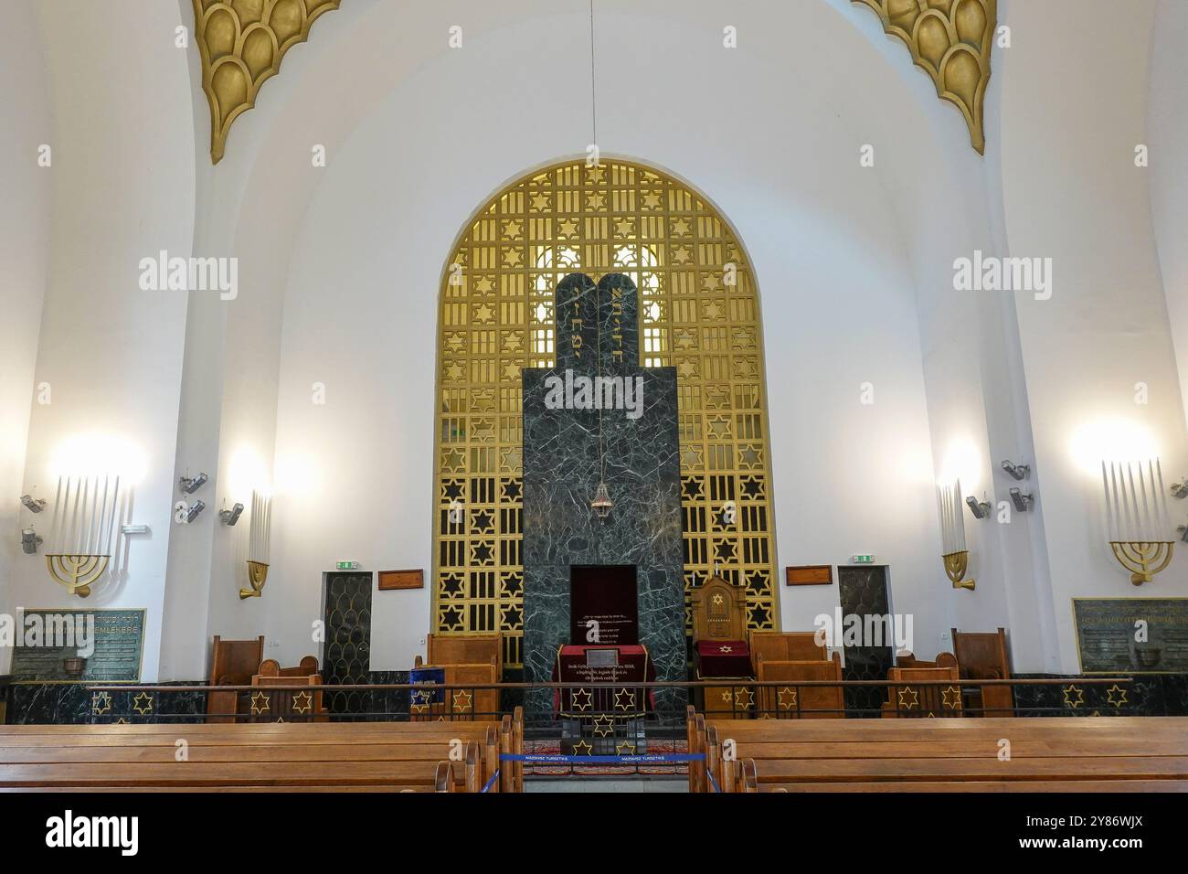 Hungary, Budapest, Inside the Great Synagogue in Dohany Street is the ...