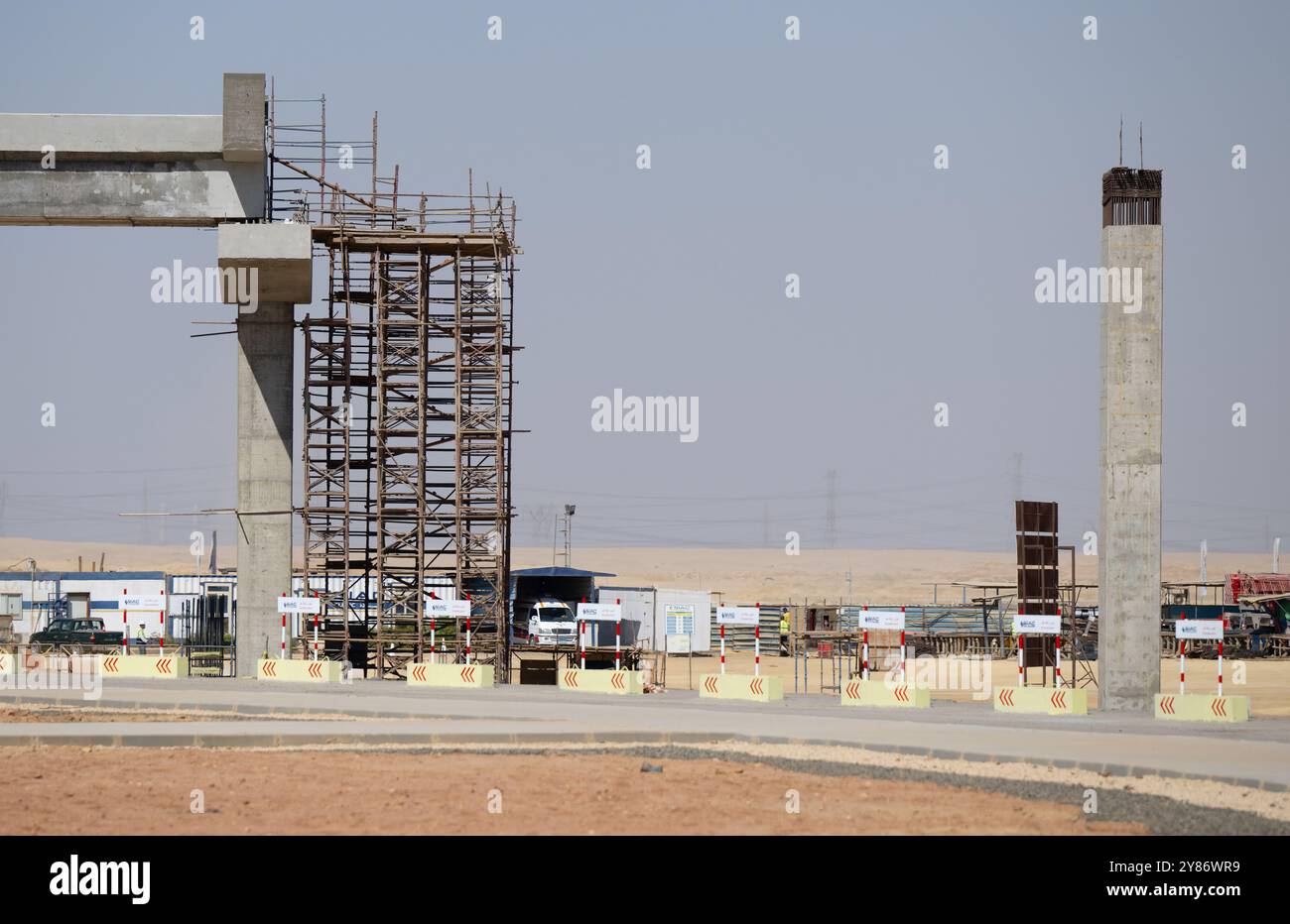 Kairo, Egypt. 03rd Oct, 2024. The construction site of a railroad line ...