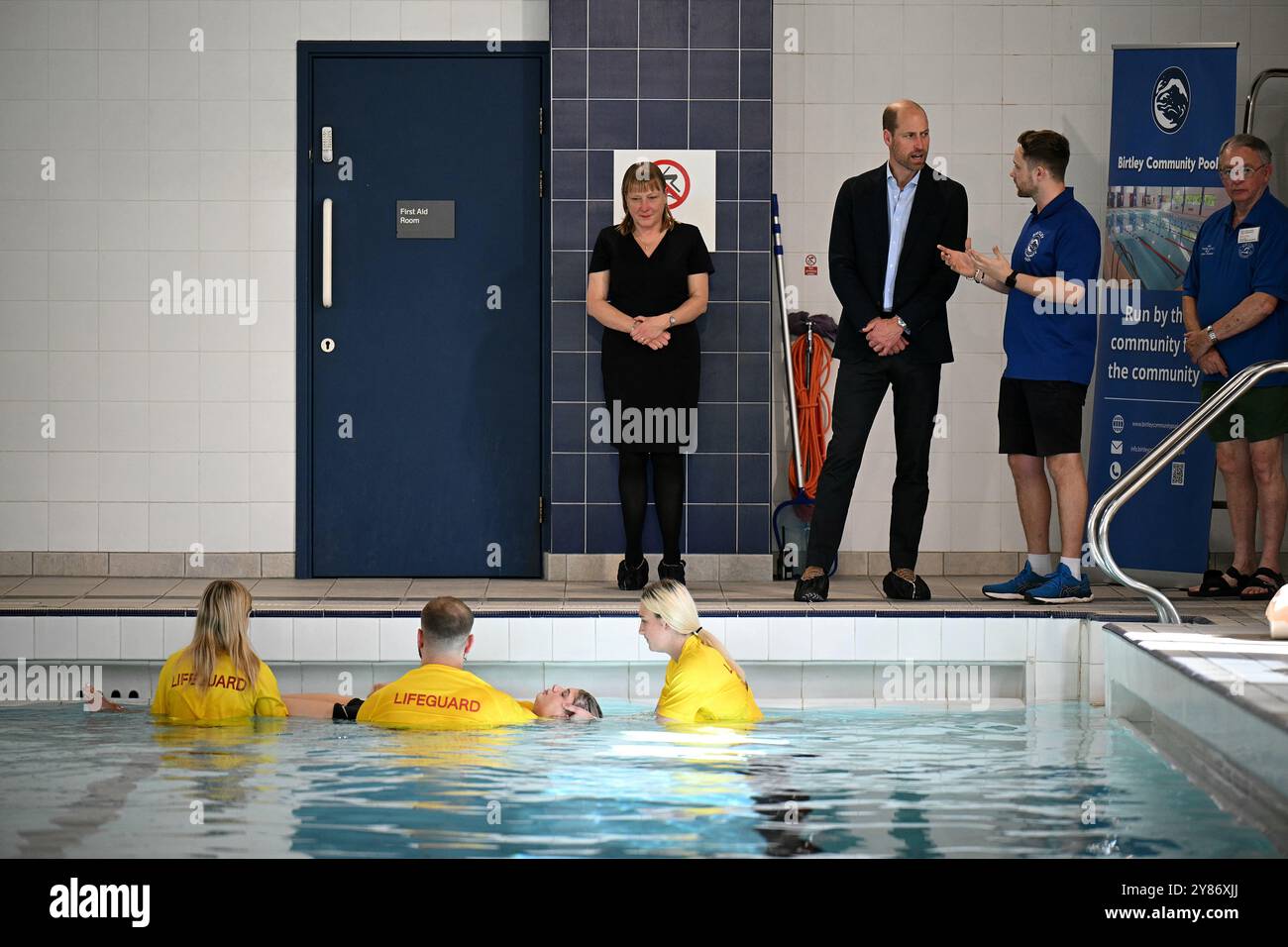 The Prince of Wales attends a lifeguard coaching training session ...