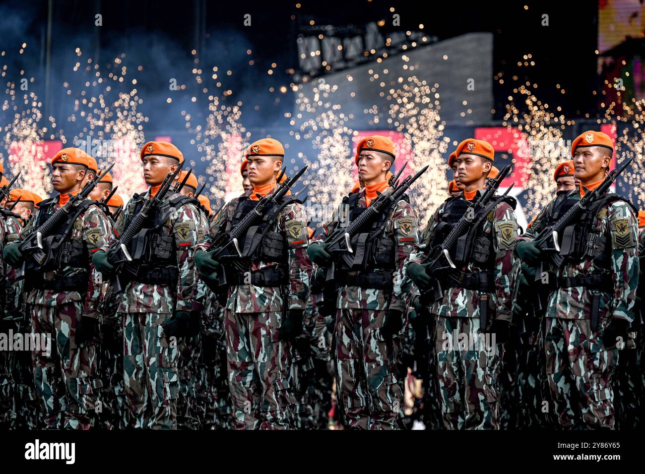 Jakarta, Indonesia. 3rd Oct, 2024. The Indonesian Air Force Infantry ...
