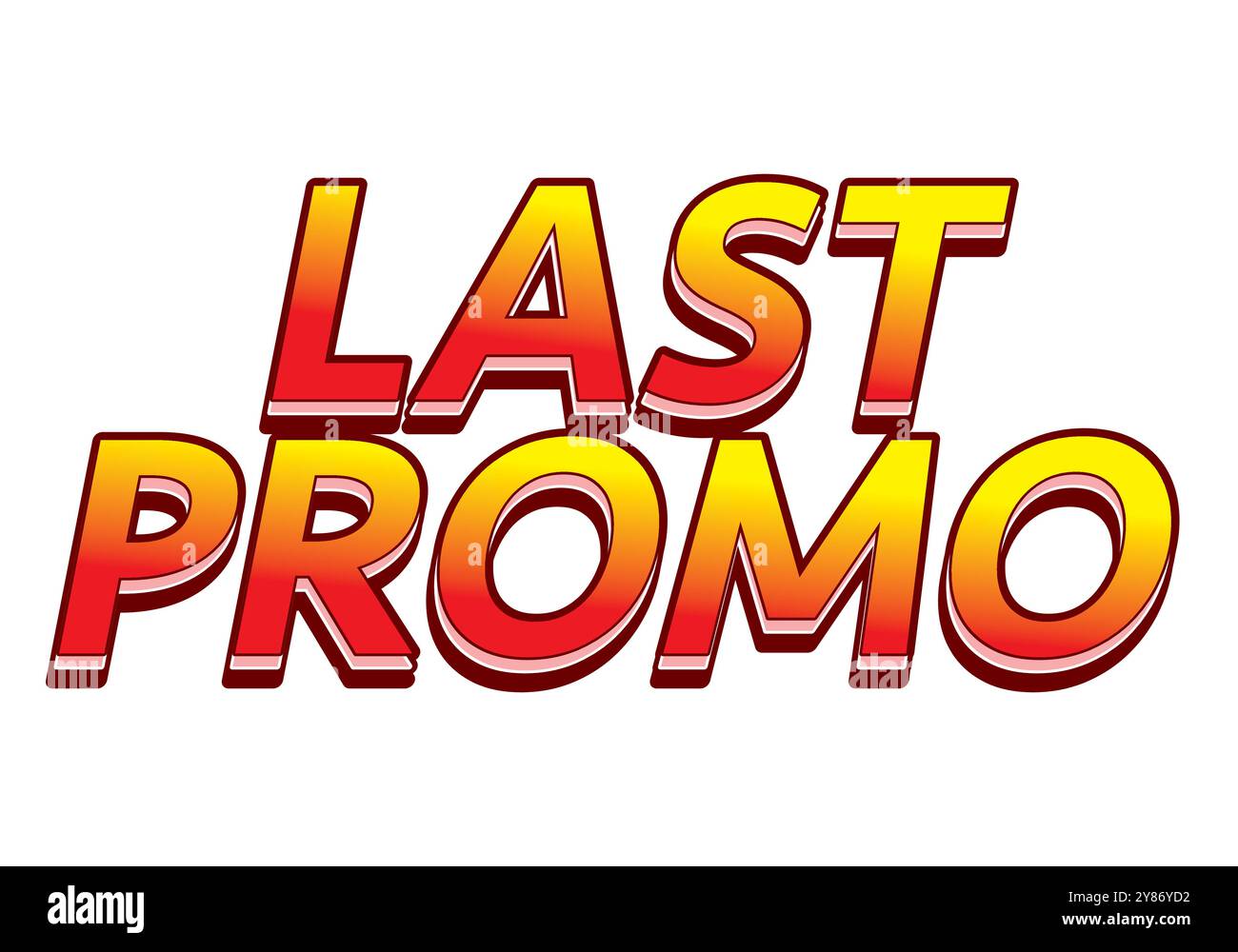 Last promo. text effect design in 3D style with good colors for ads ...
