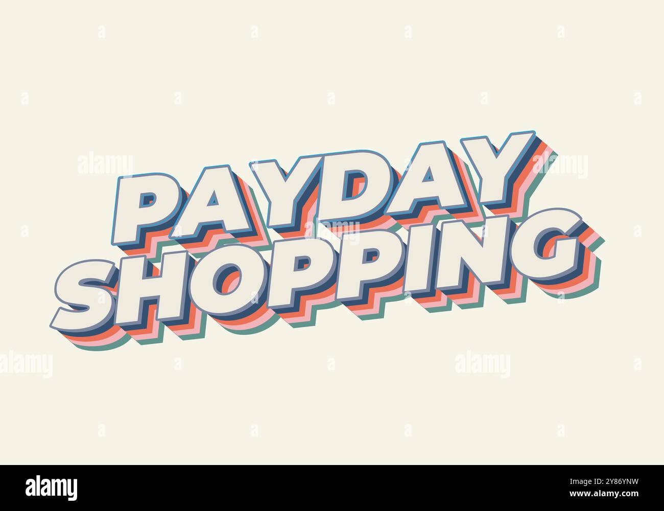 Payday shopping. text effect design in modern colors with 3D style ...