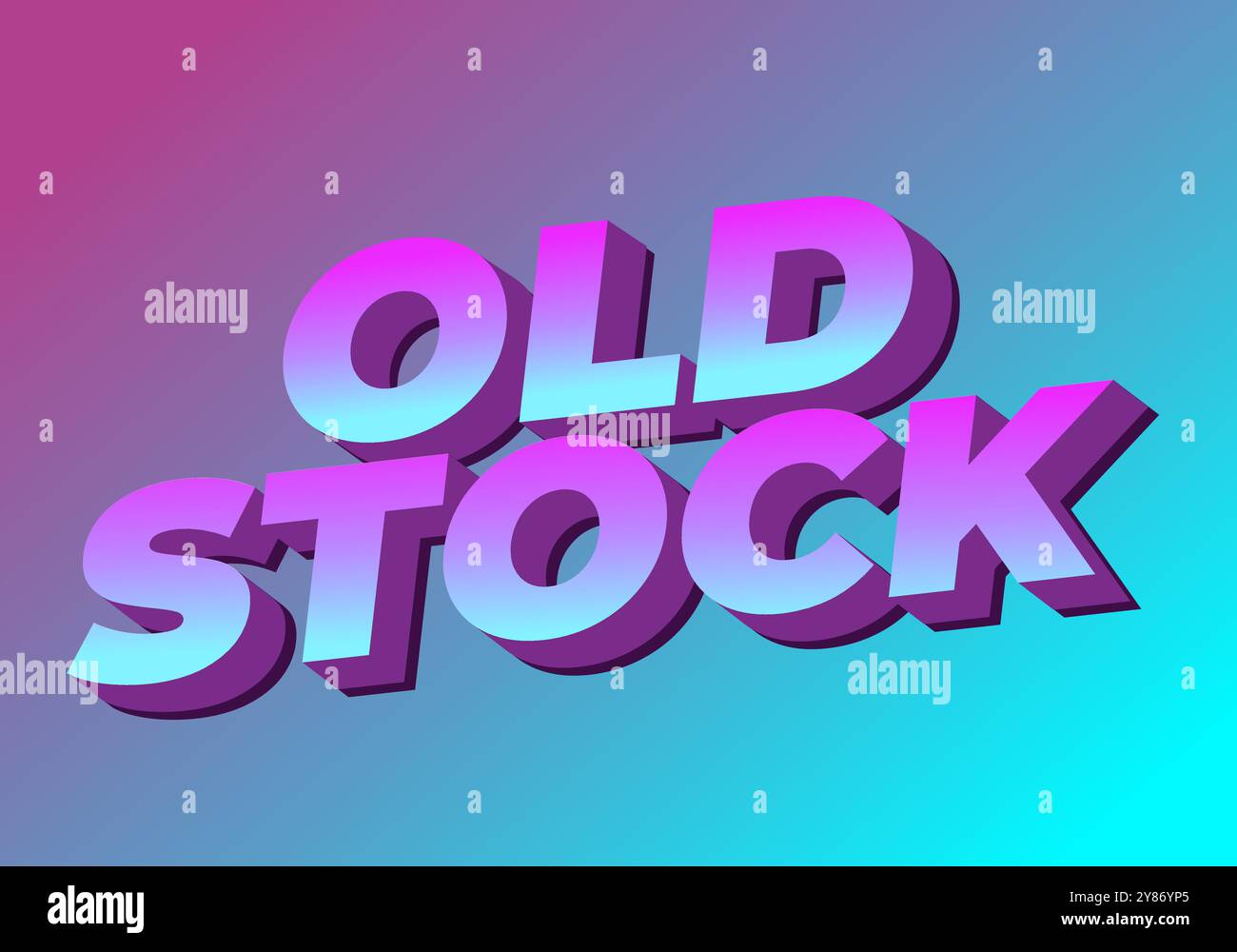 Old stock. Text effect design in 3D look with pop up colors for ...