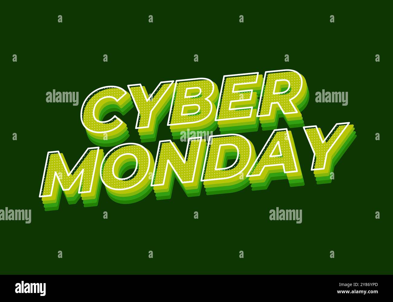 Cyber monday. Text effect design in 3D and bold fonts for digital ads ...