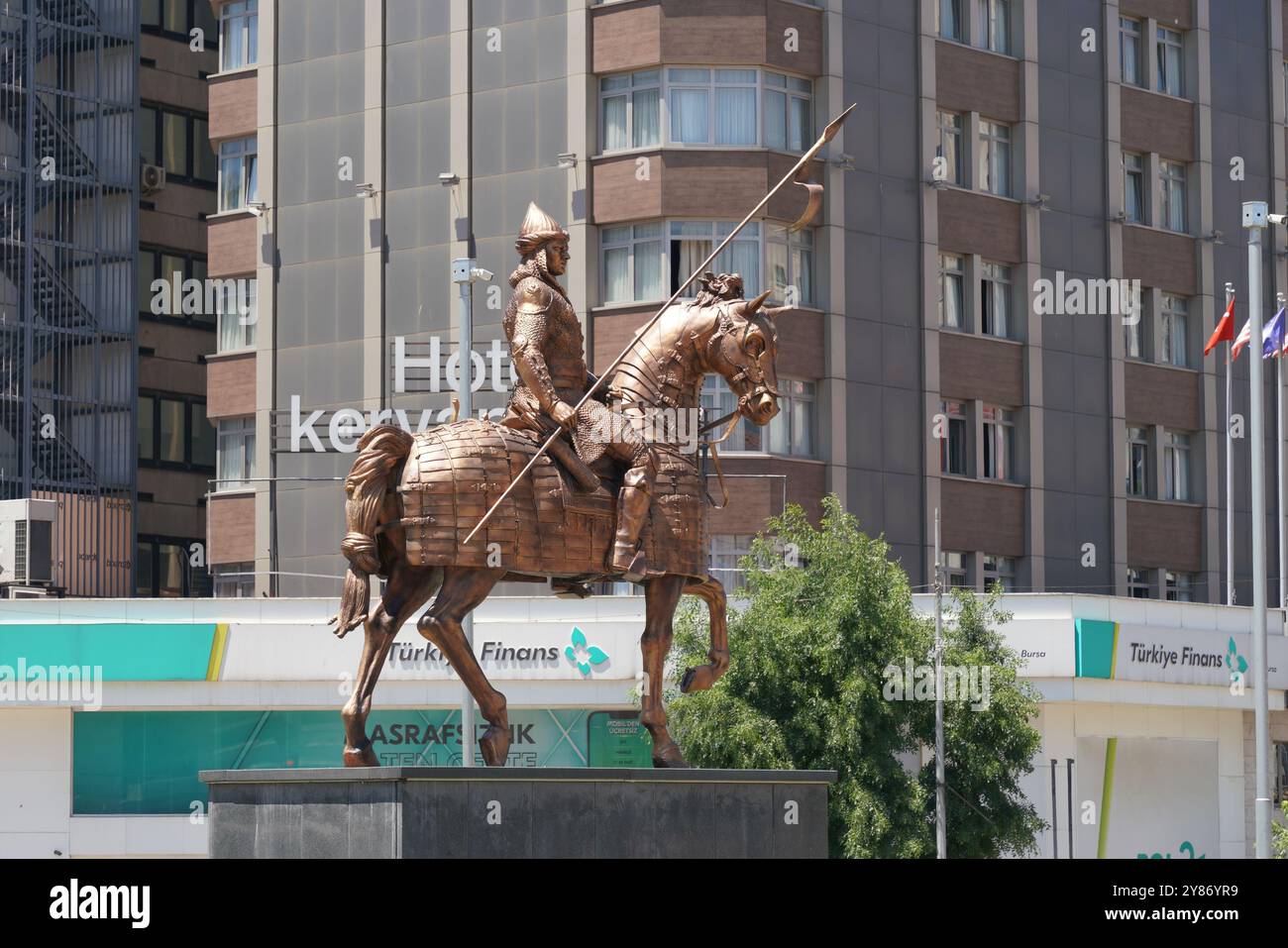 BURSA, TURKIYE - JULY 01, 2023: Osman Gazi Statue in Bursa Stock Photo ...