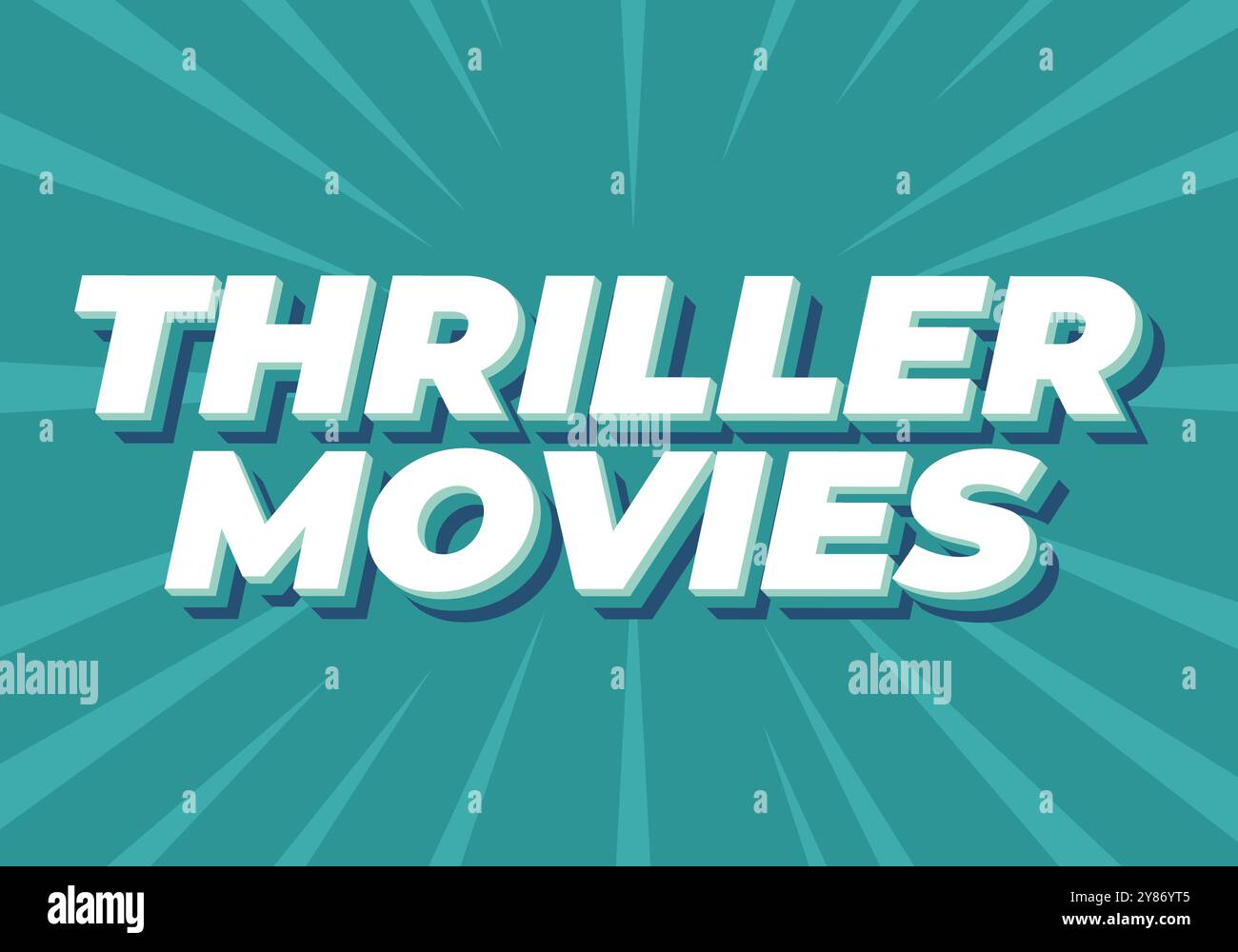 Thriller movies. Text effect design in modern colors and 3D style Stock ...