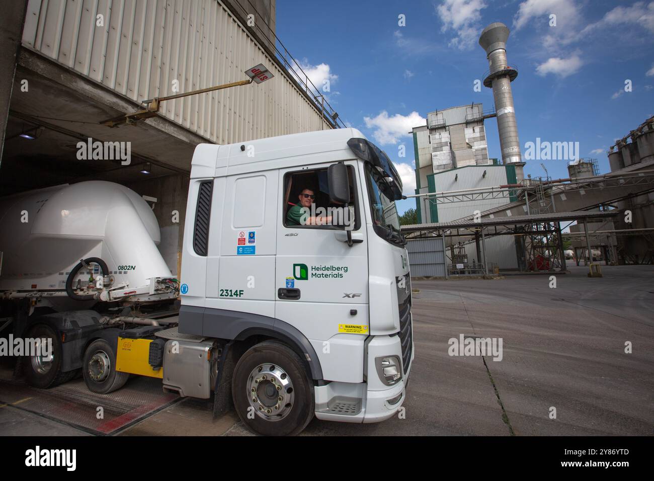 A lorry with the company’s new branding being loaded at the production ...