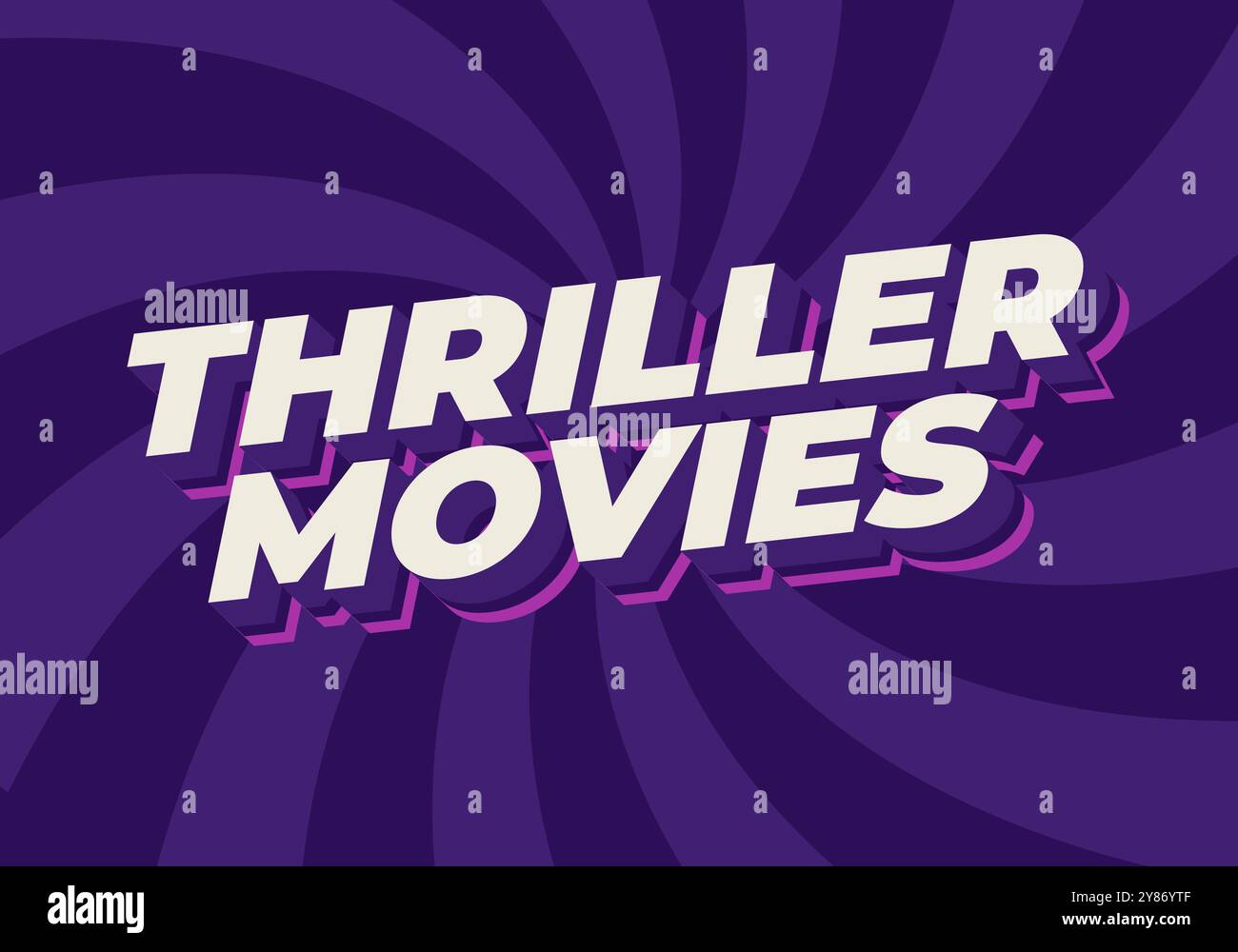 Thriller movies. Text effect design in modern colors and 3D style Stock ...