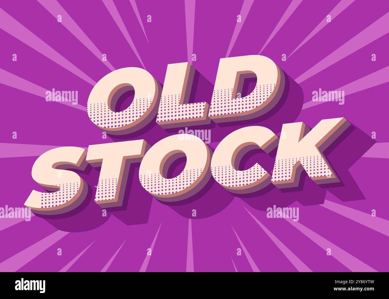 Old stock. Text effect design in 3D look with pop up colors for ...