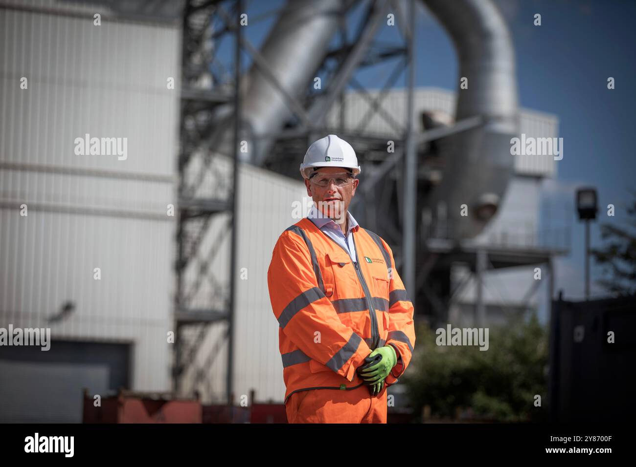 UK CEO Simon Willis pictured at the cement production facility at ...