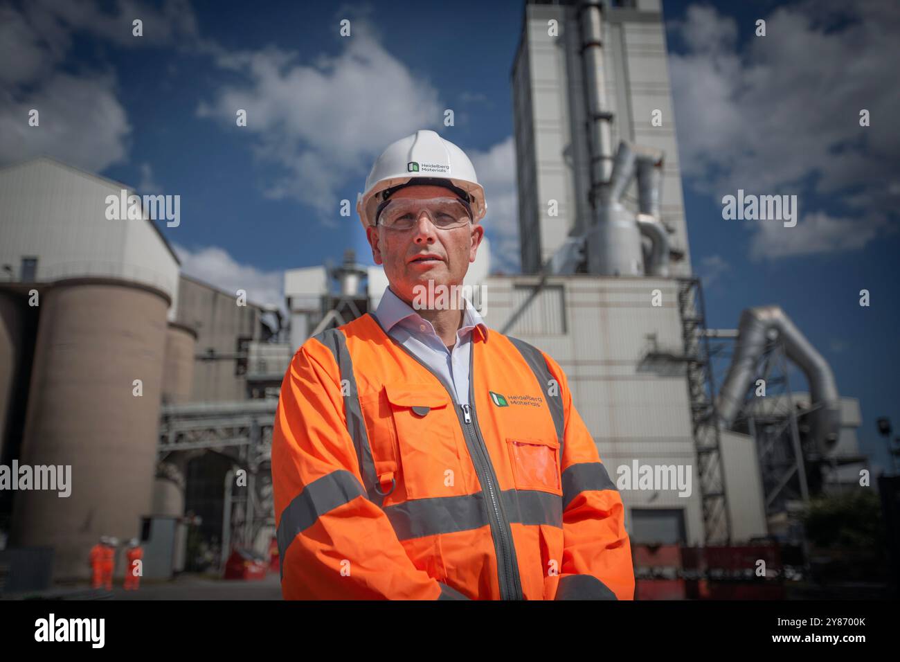 UK CEO Simon Willis pictured at the cement production facility at ...