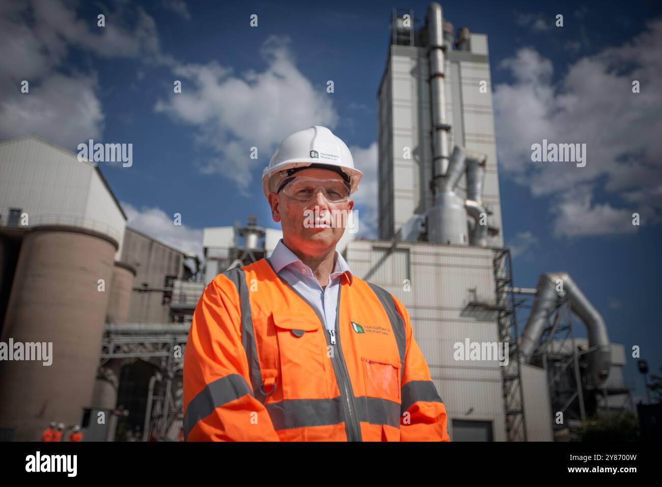 UK CEO Simon Willis pictured at the cement production facility at ...