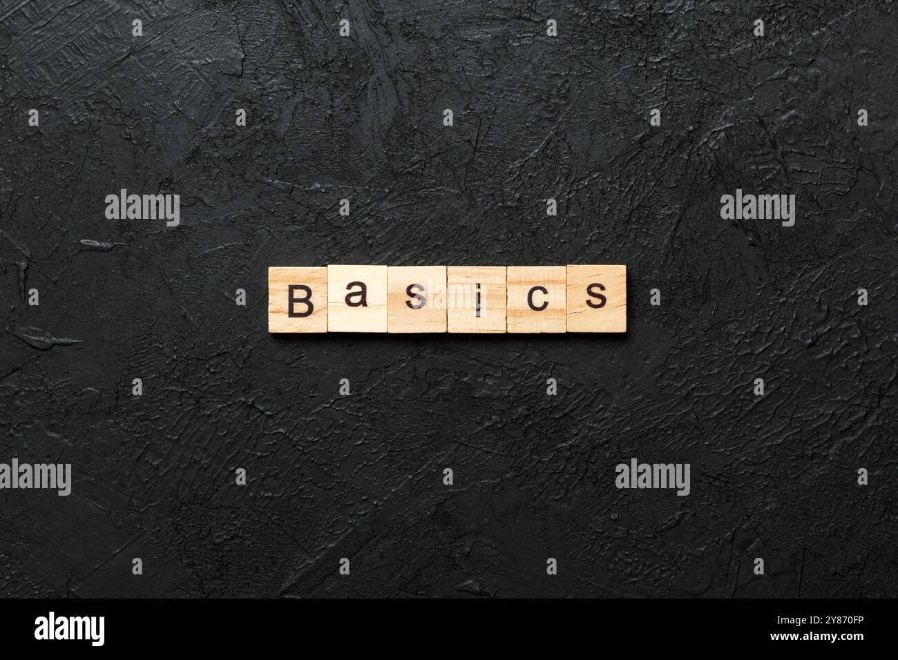 BASICS word written on wood block. BASICS text on table, concept Stock ...