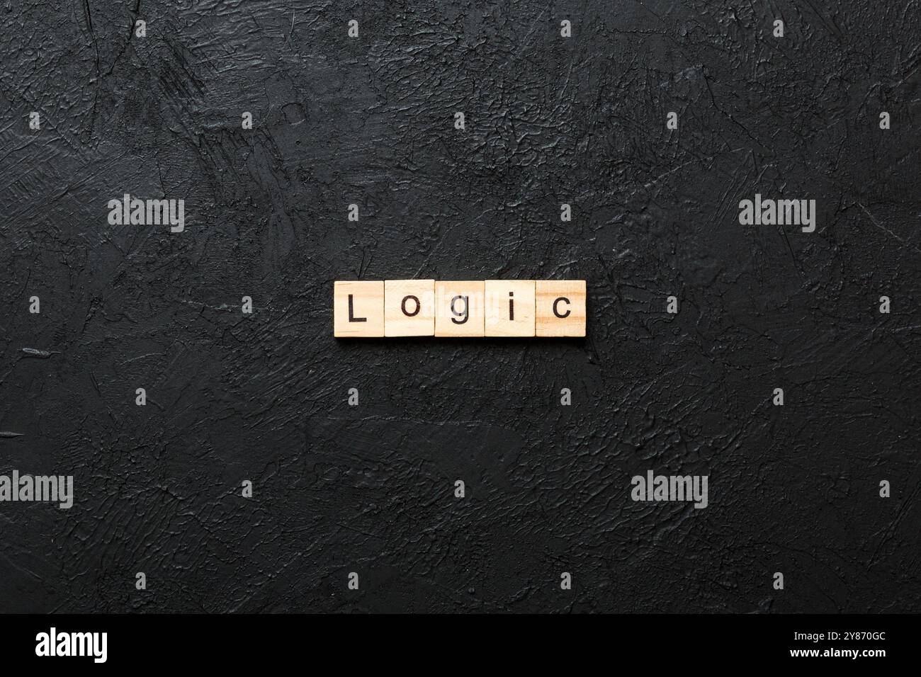Logic word written on wood block. Logic text on table, concept Stock ...
