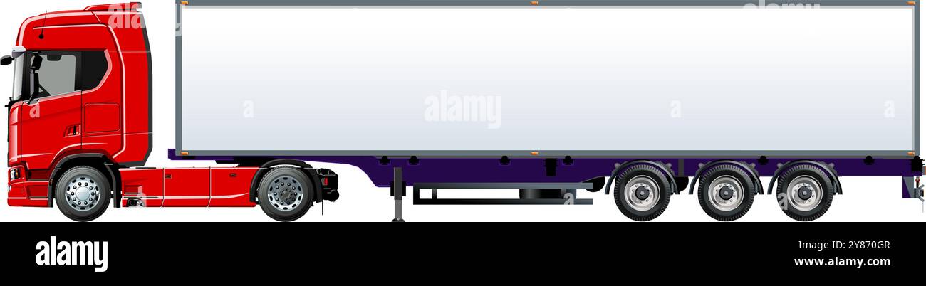 Vector truck template isolated on white. Available EPS-10 separated by ...