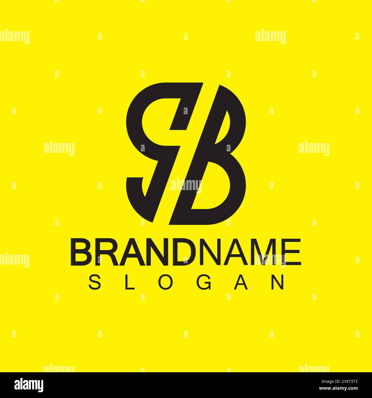 Alphabet Letters SB or BS logo design template Stock Vector Image & Art ...
