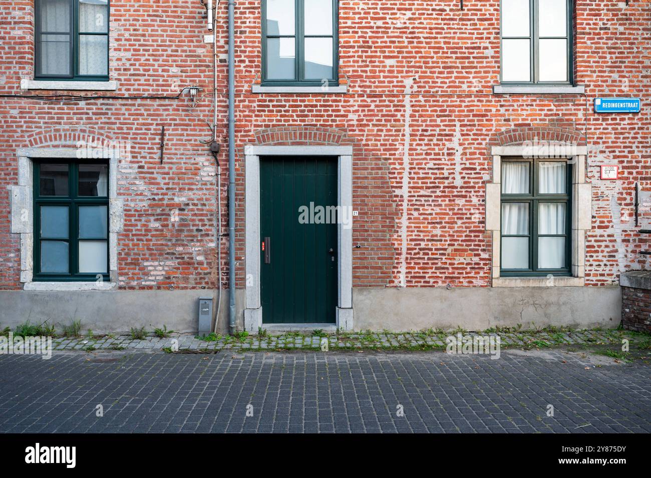 Brick stone facade of the Arenberg castle complex in Heverlee, Leuven ...