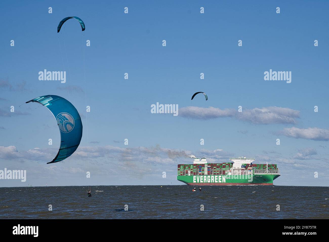 Deutschland, Germany, North Sea, Nordsee, Cuxhaven, Wind, Schiff, Ship ...