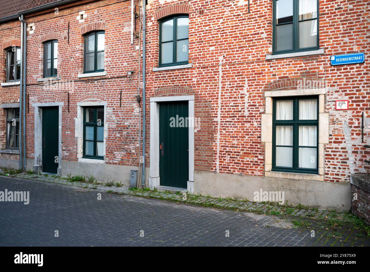 Brick stone facade of the Arenberg castle complex in Heverlee, Leuven ...