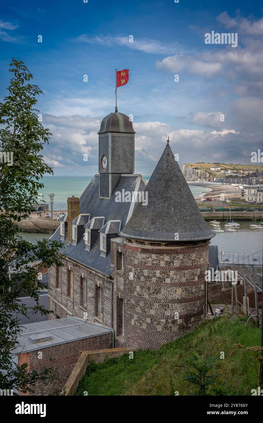Le Treport, France - 09 16 2024: View of Old Treport Museum, the harbor ...