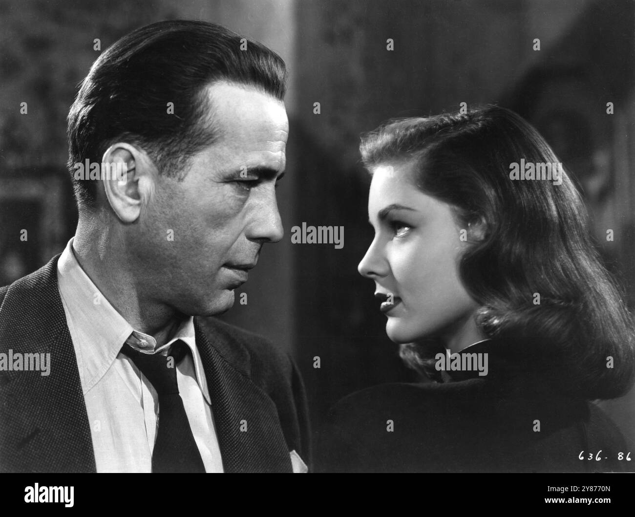 HUMPHREY BOGART and LAUREN BACALL in a scene from THE BIG SLEEP 1946 ...
