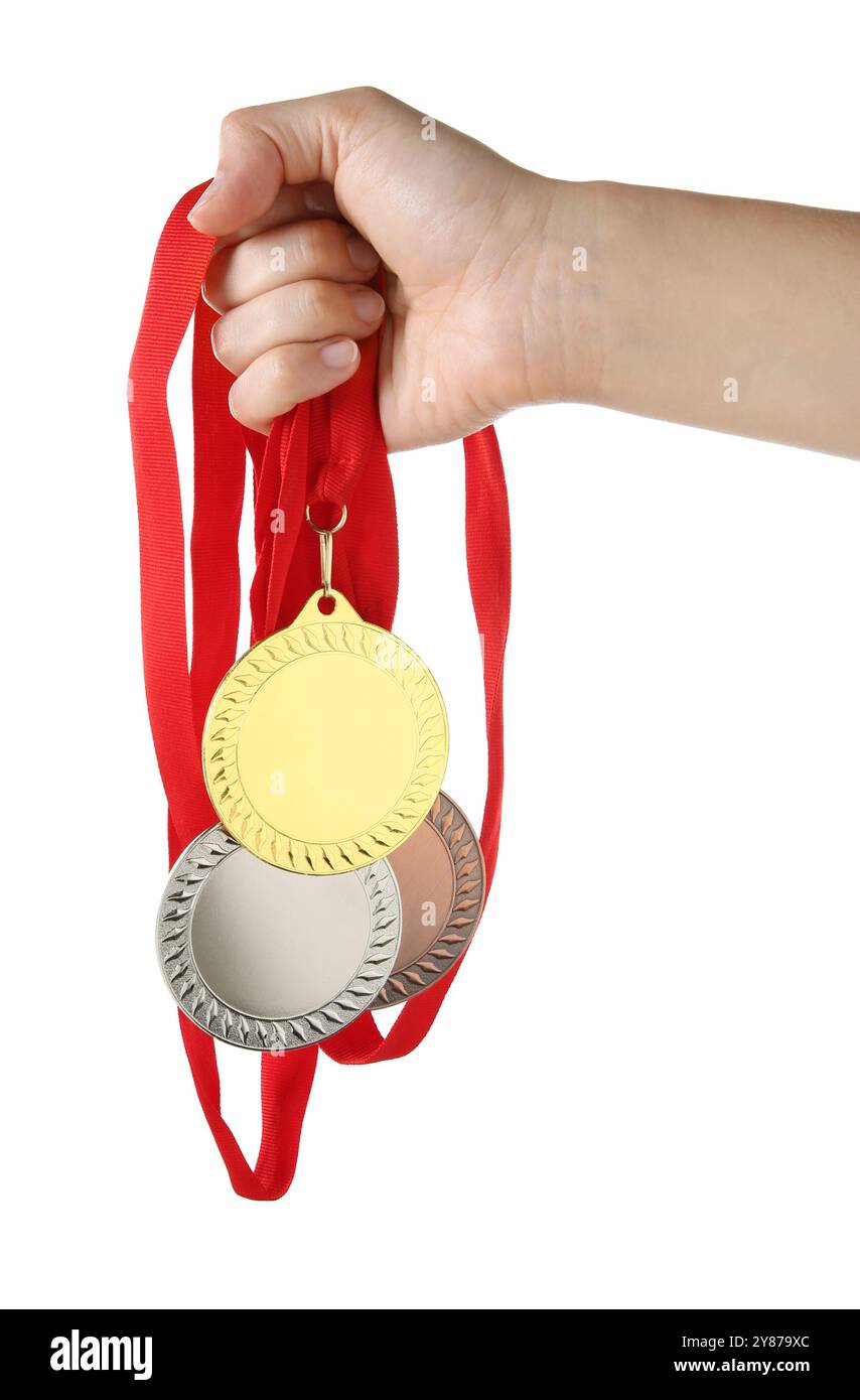 Closeup shiny medals on Cut Out Stock Images & Pictures - Alamy