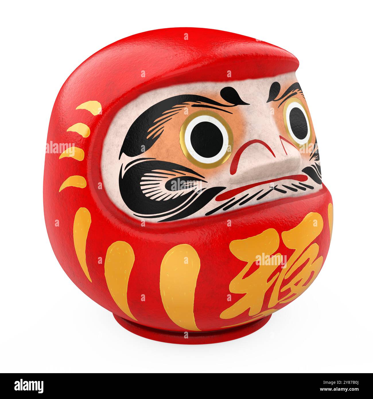 Red Daruma Doll Isolated Stock Photo - Alamy