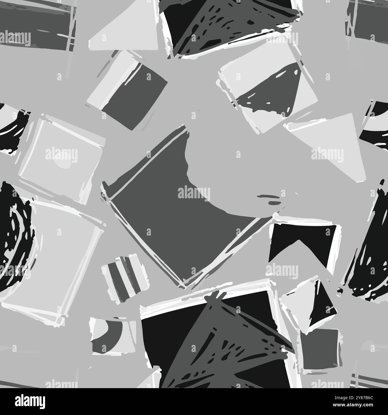 Random scattered squares abstract Black and White Stock Photos & Images ...