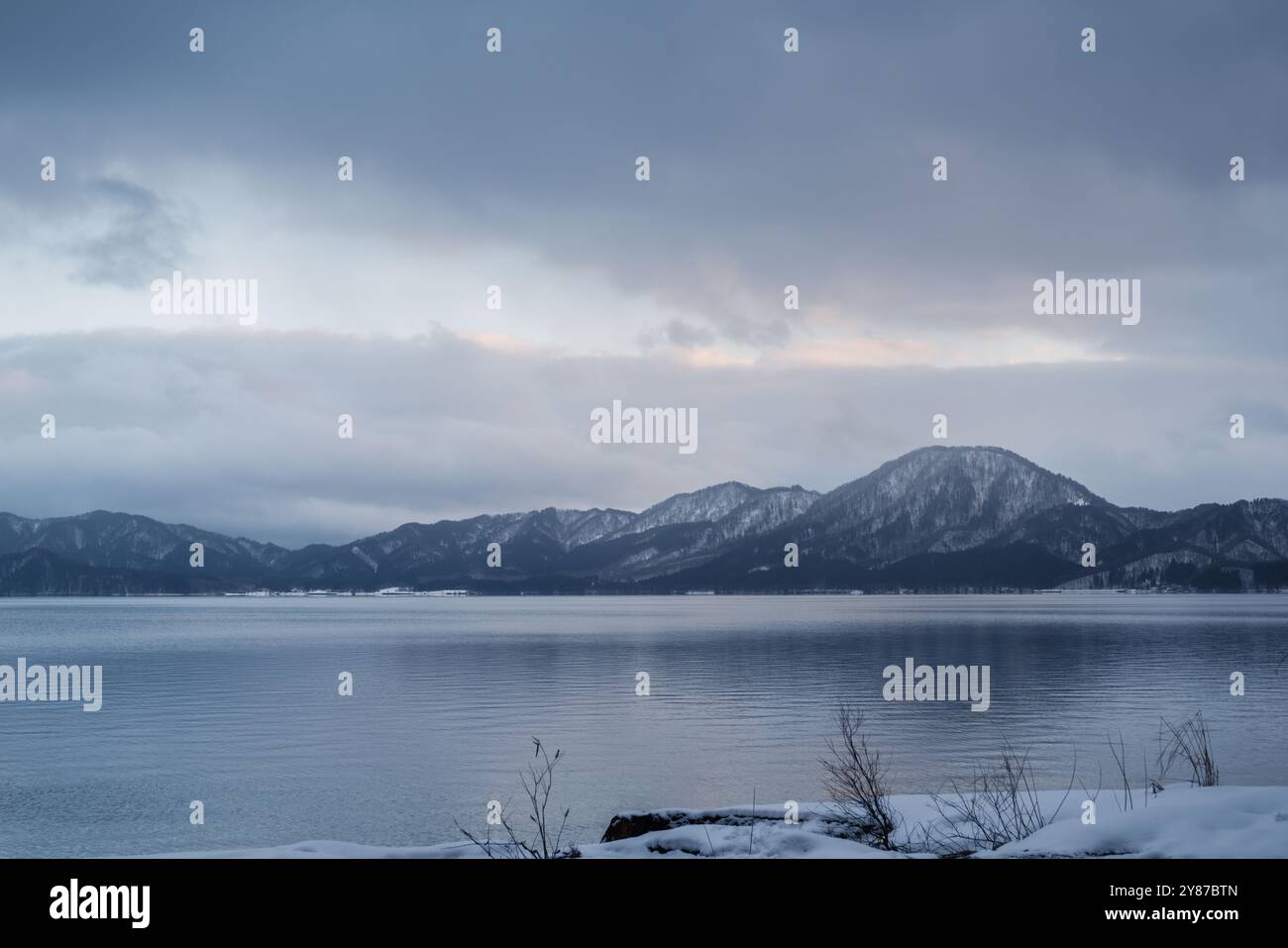 Lake Tazawa winter scenery in Akita, Japan Stock Photo - Alamy