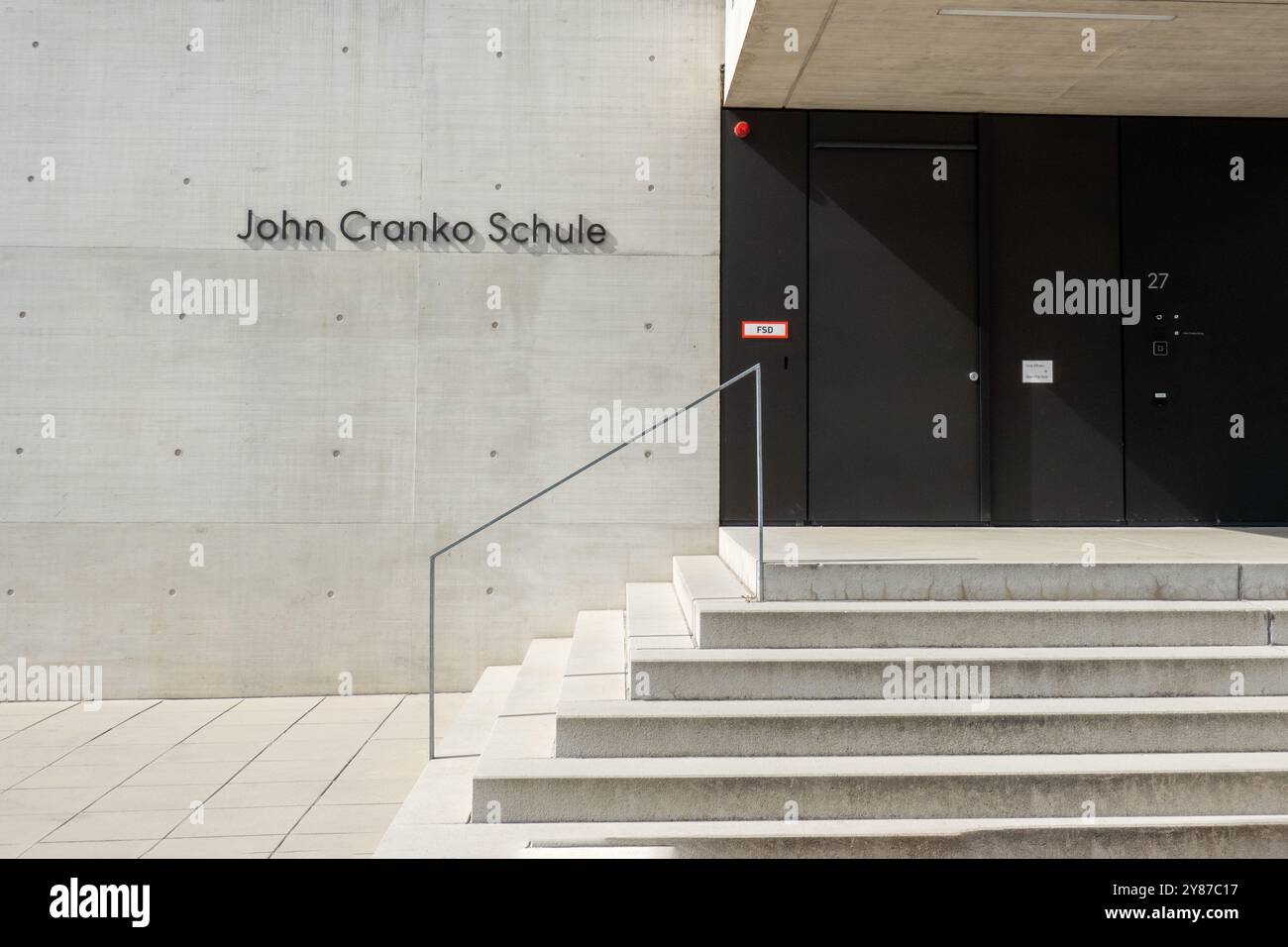 Entrance area of the John Cranko School in Stuttgart, one of the most ...