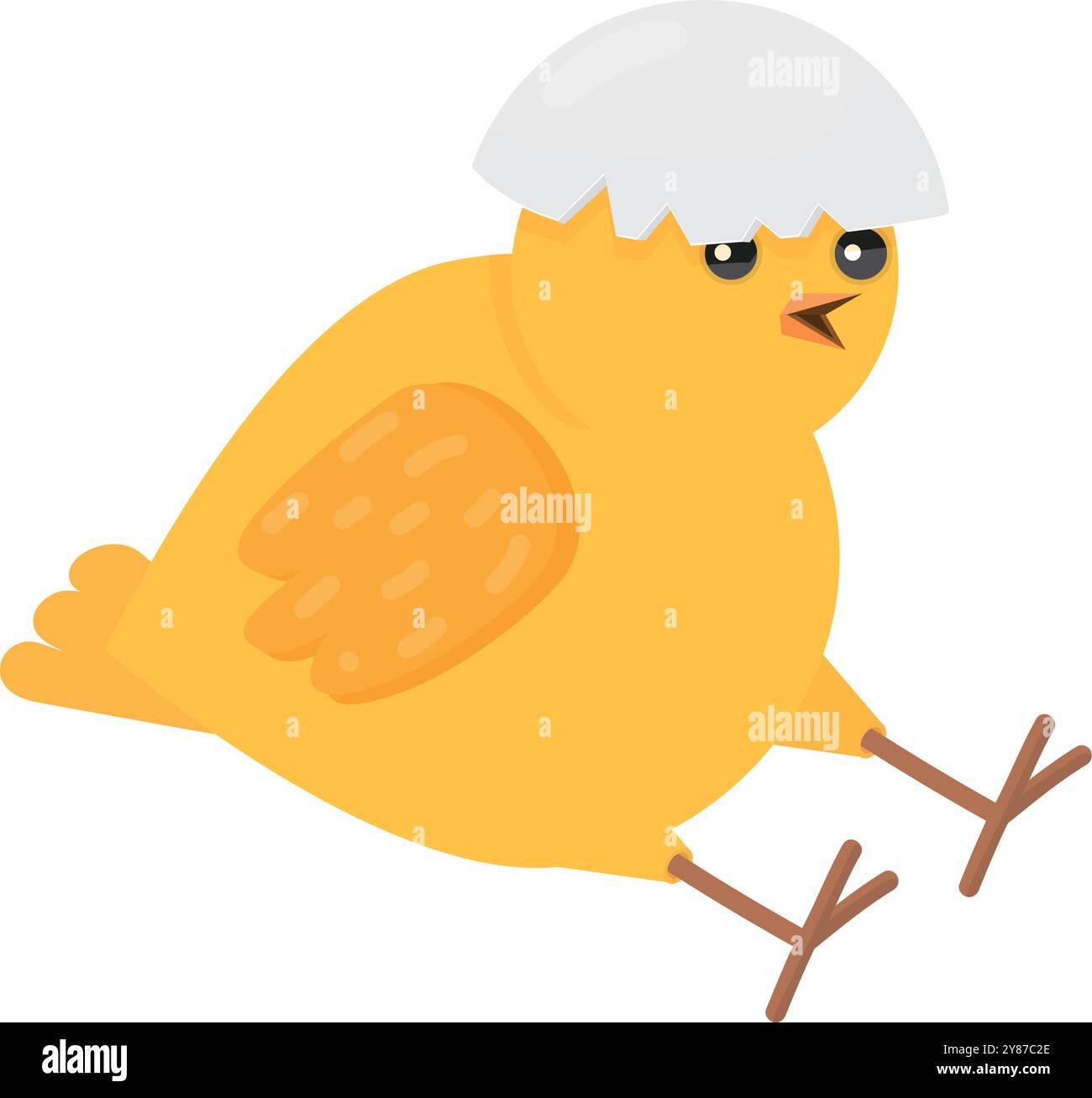 Cute chick birth. Hatched bird. Farm animal Stock Vector Image & Art ...