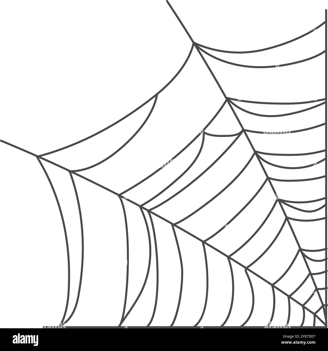 Spider net corner. Hand drawn cobweb element Stock Vector Image & Art ...