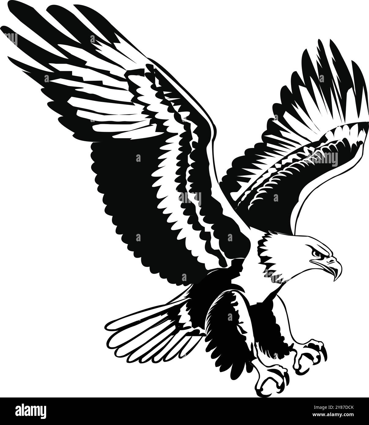 Majestic Eagle vector art design Stock Vector Image & Art - Alamy