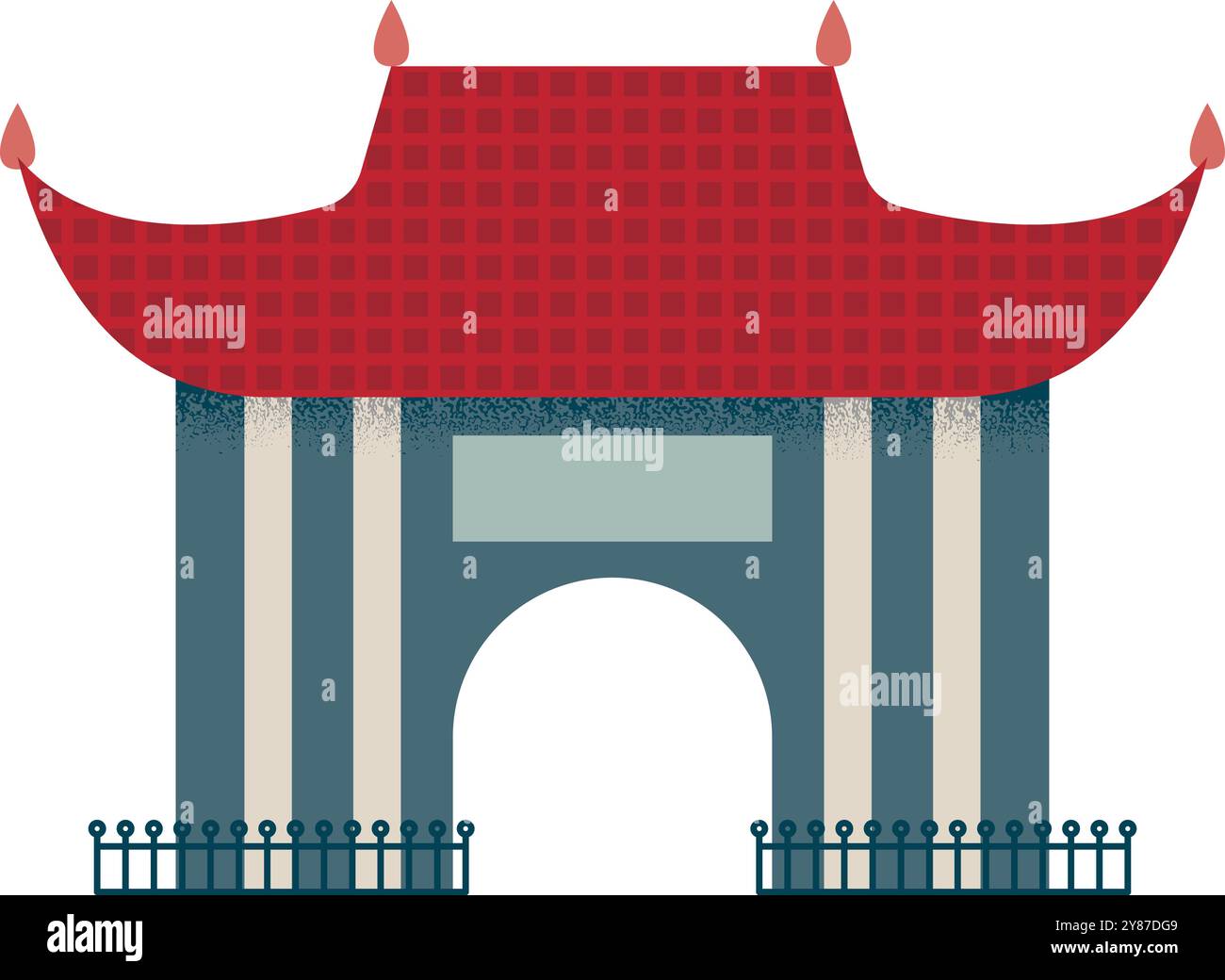 Asian pagoda building. Asian temple. Traditional shrine Stock Vector ...
