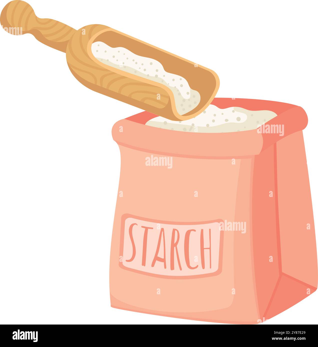 Starch bag cartoon icon. Cooking recipe illustration Stock Vector Image ...