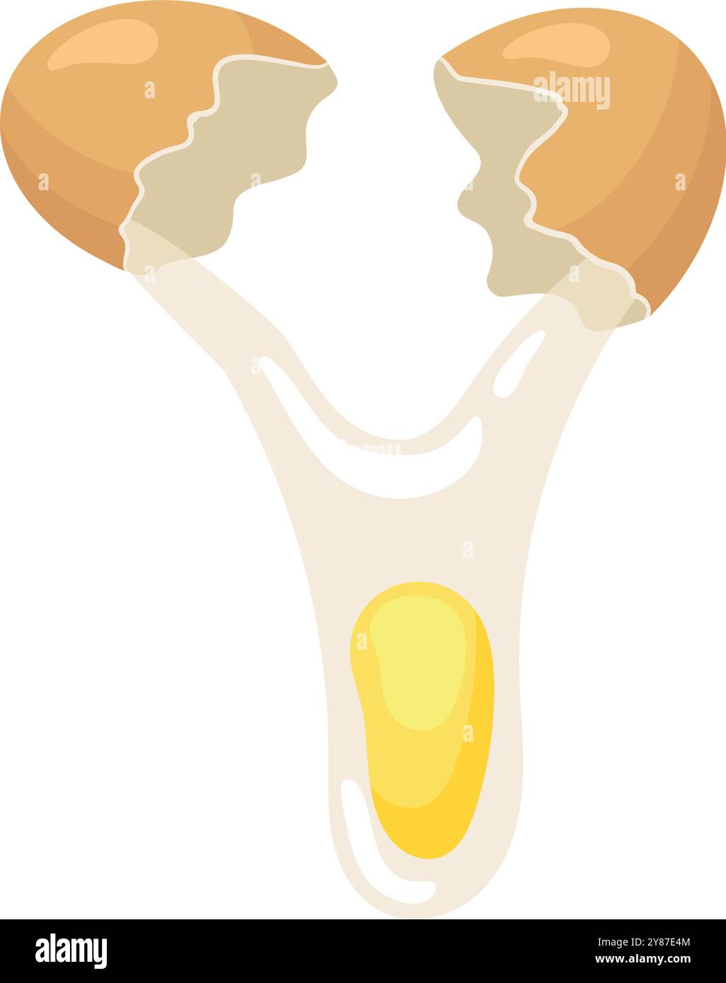 Break egg with falling yolk for cooking. Recipe icon Stock Vector Image ...