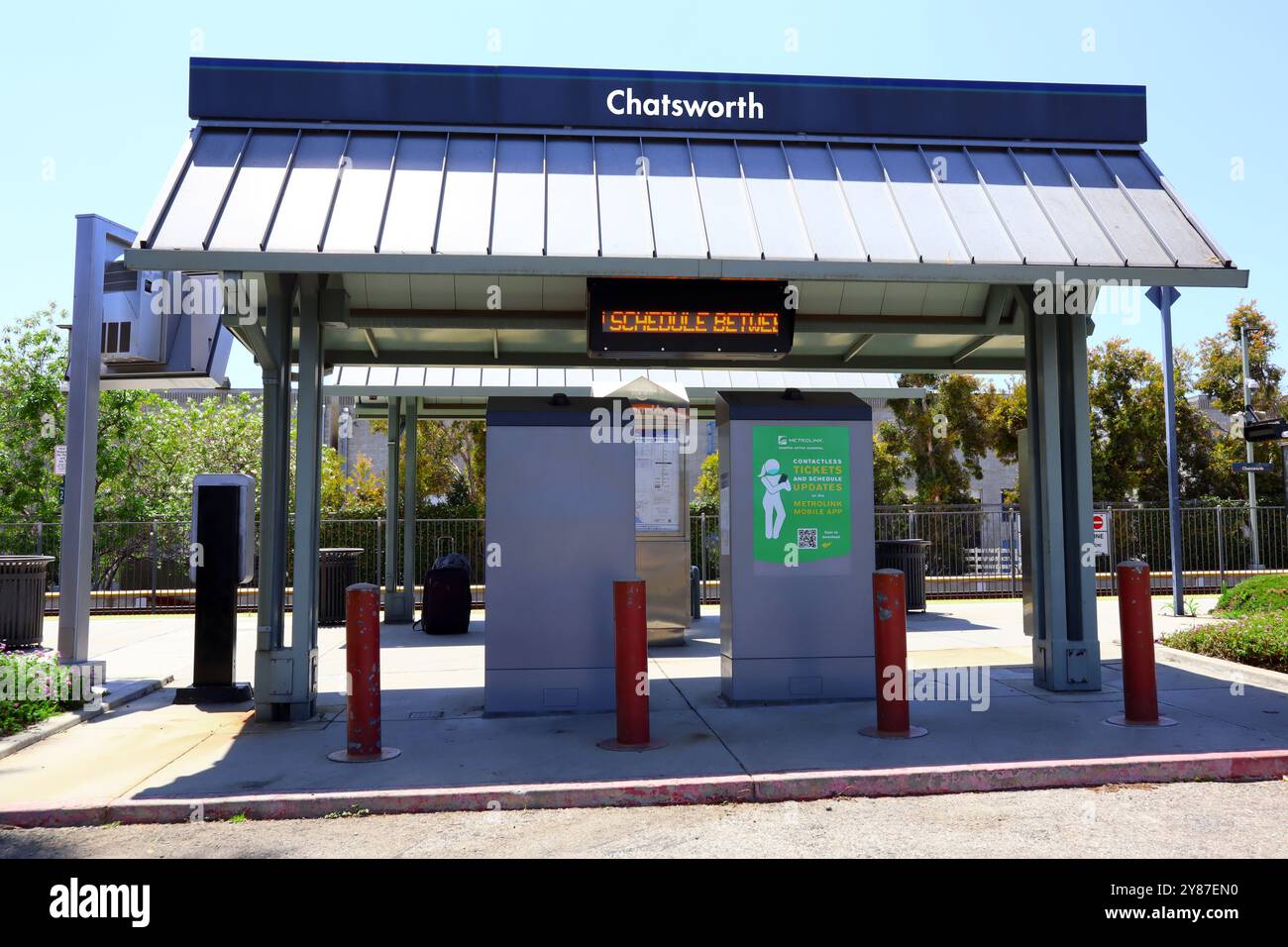 Los Angeles, California: Chatsworth Train Station located at 10040 Old ...