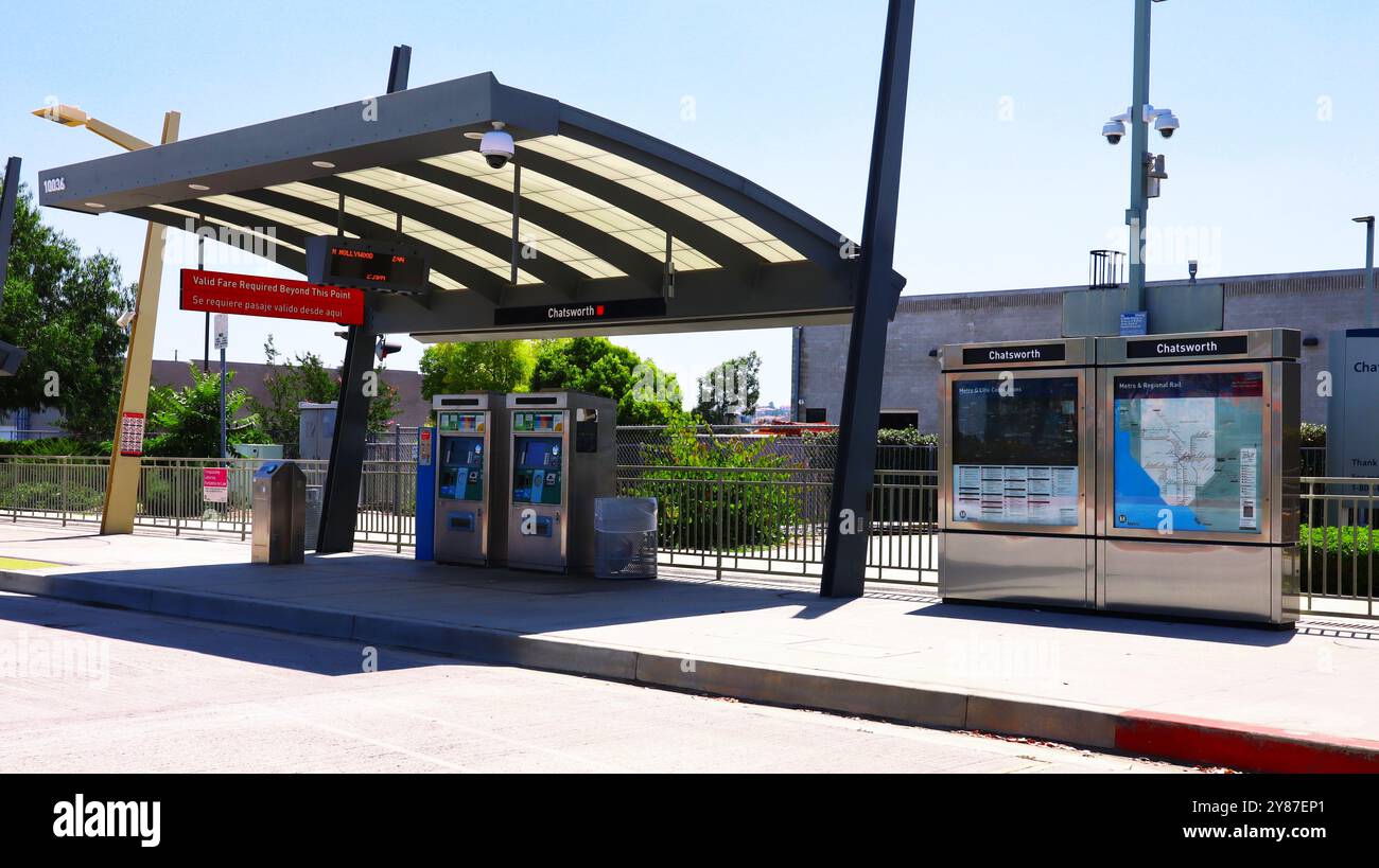 Los Angeles, California: Chatsworth Transportation Center, Metro G Line ...