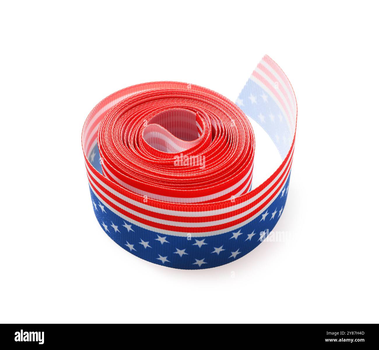 Roll with ribbon in colors of American flag isolated on white Stock ...