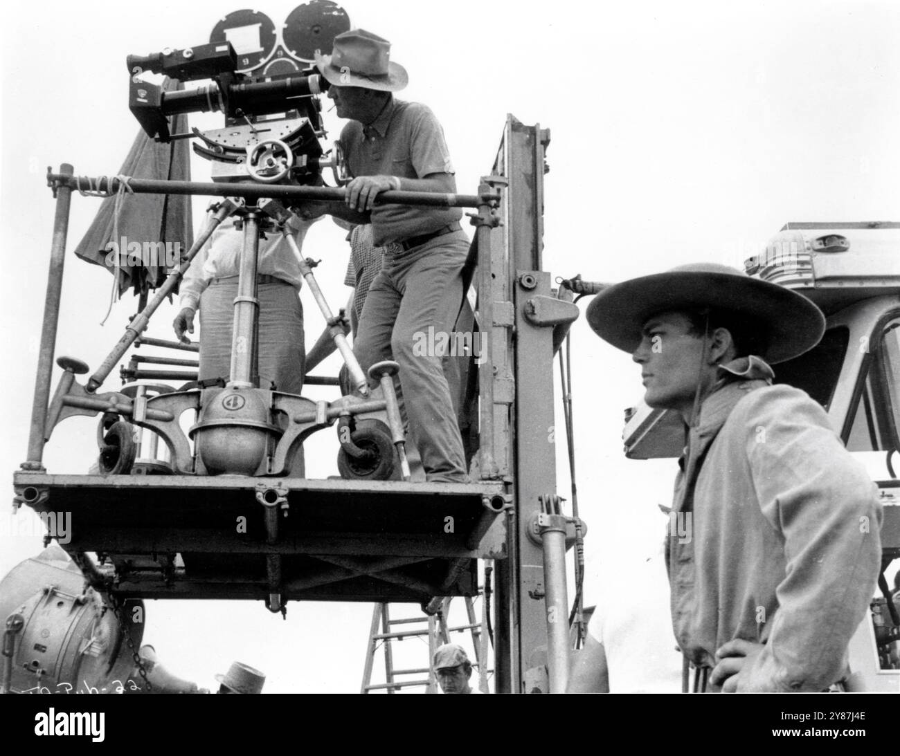 Star and Director JOHN WAYNE on set location candid with his son ...