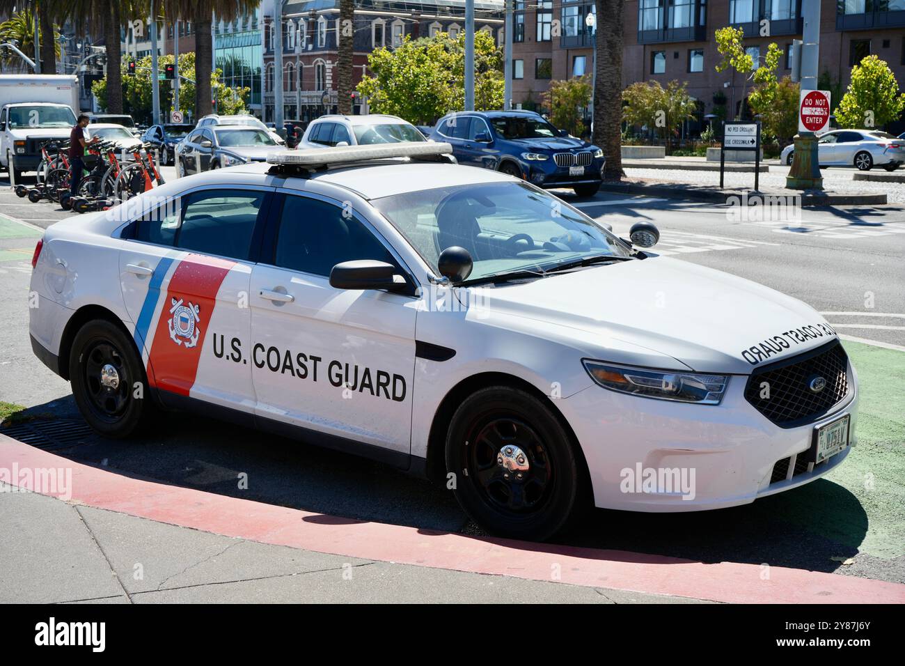 Ford Police Interceptor U.S Coastguard patrol vehicle Stock Photo - Alamy