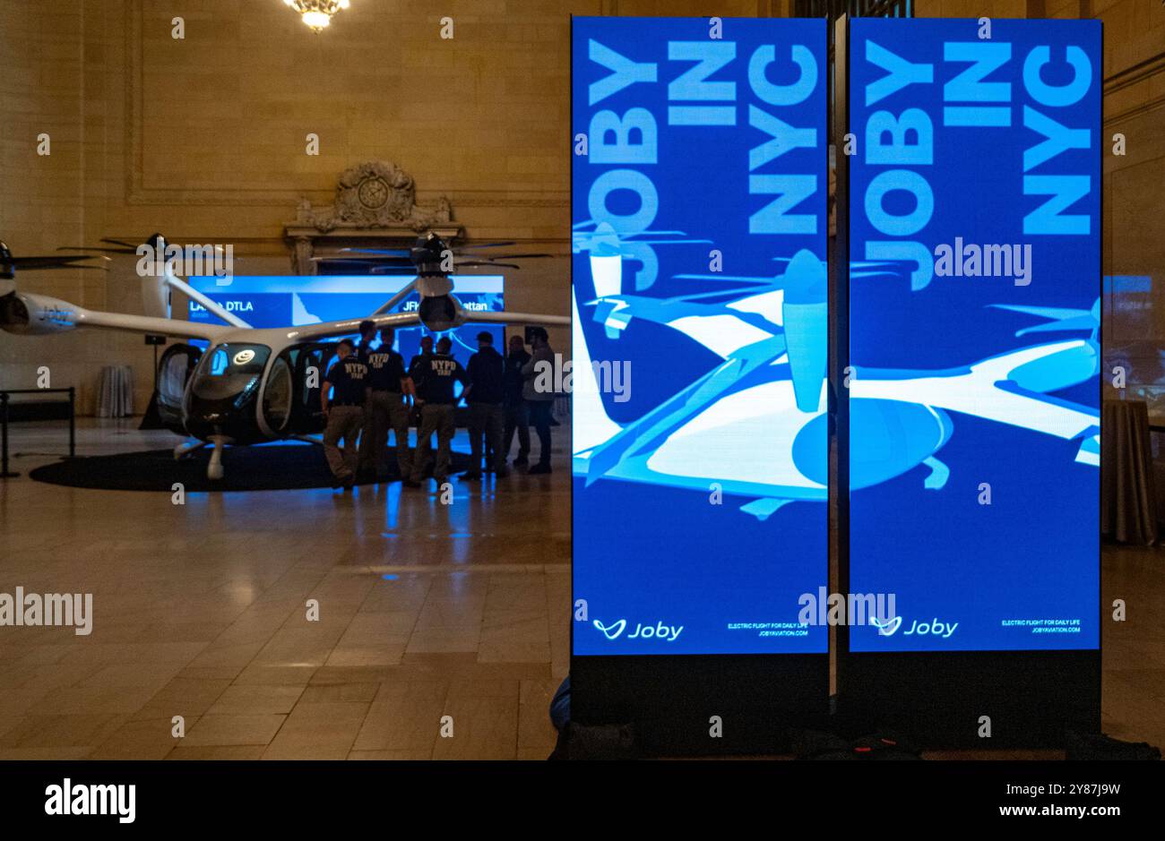 The JOBY Electric air taxi display in Vanderbilt Hall, October 2024 ...