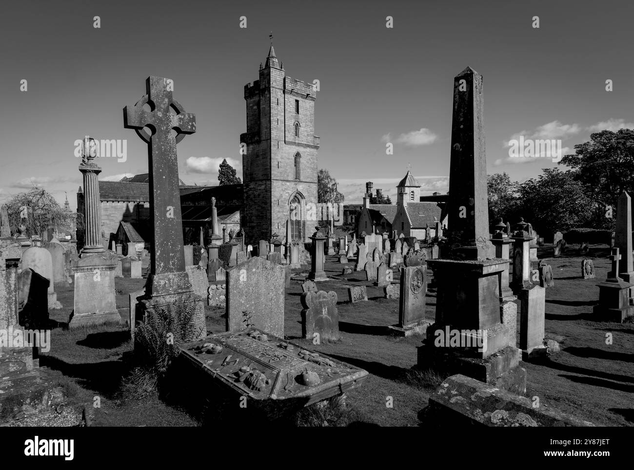 View over the historic graveyard of stirling Stock Photo - Alamy