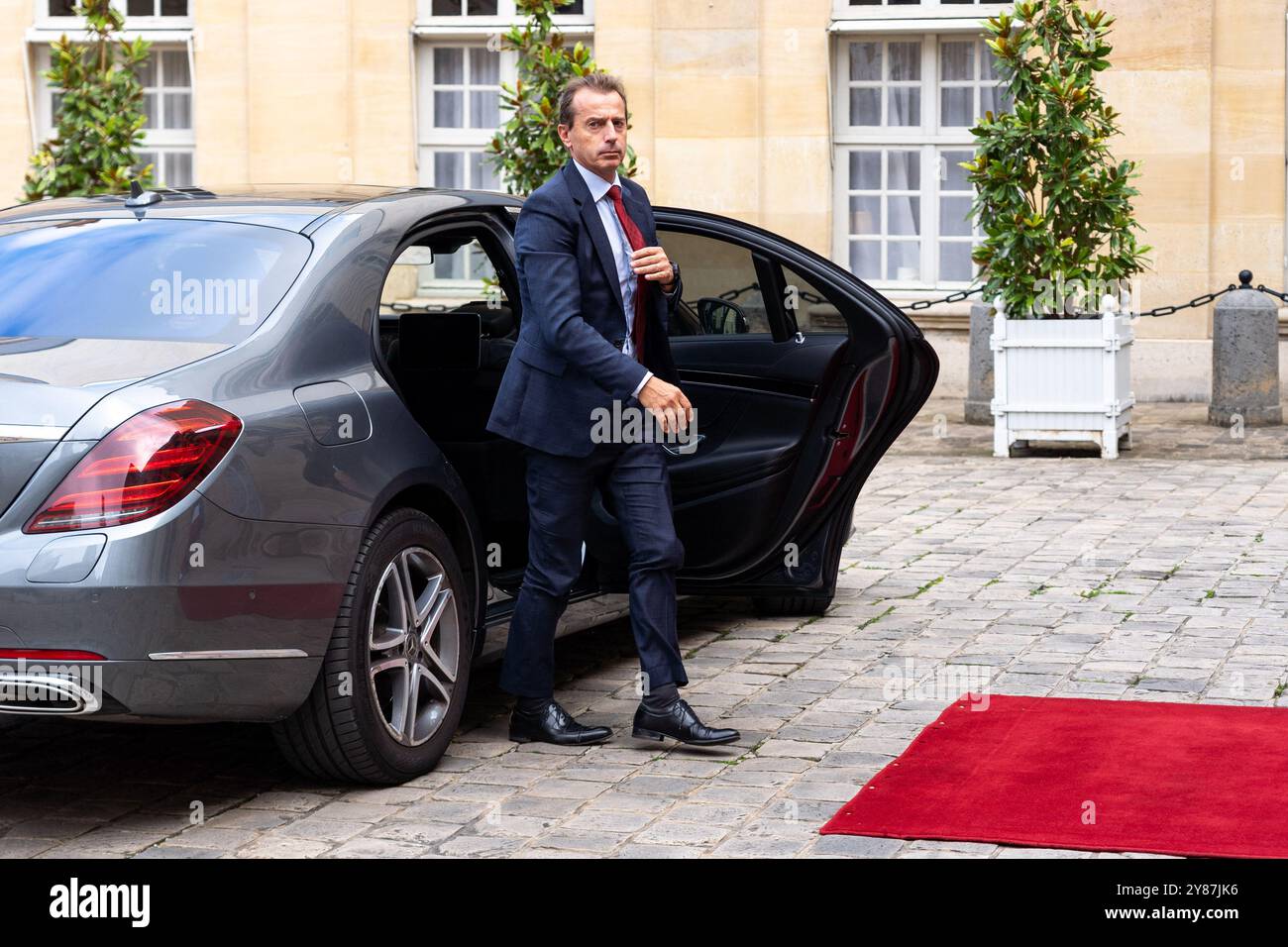 Paris, France. 03rd Oct, 2024. Airbus CEO Guillaume Faury arriving at ...