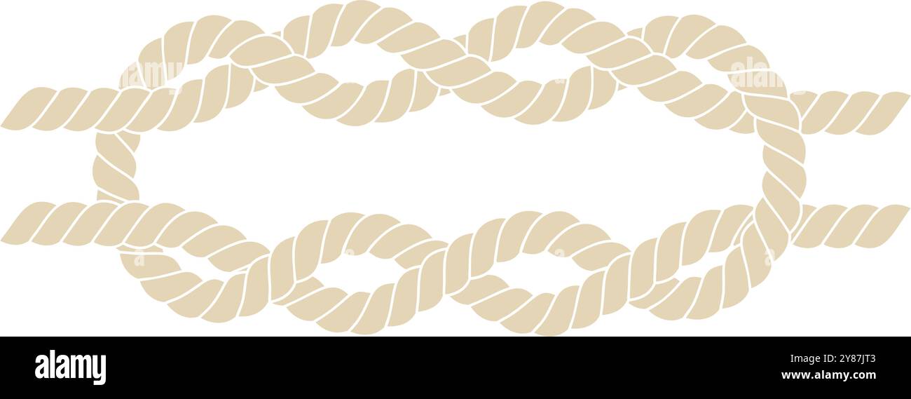 Sailor nautical rope knot isolated on white background Stock Vector ...