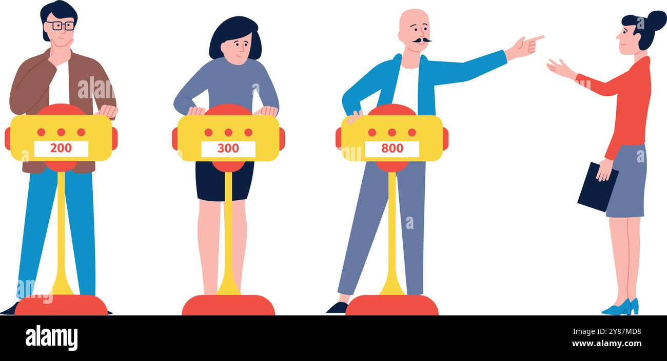 Tv trivia show. Entertaining television erudition game isolated on ...